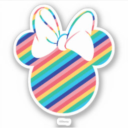 Minnie Mouse Rainbow Icon Sticker | Zazzle