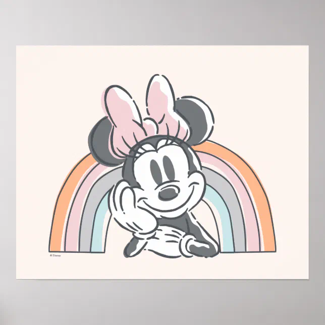 Minnie Mouse Rainbow Poster | Zazzle