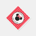 Minnie Mouse | Red & White Polka Dot Baby Shower Napkins | Zazzle
