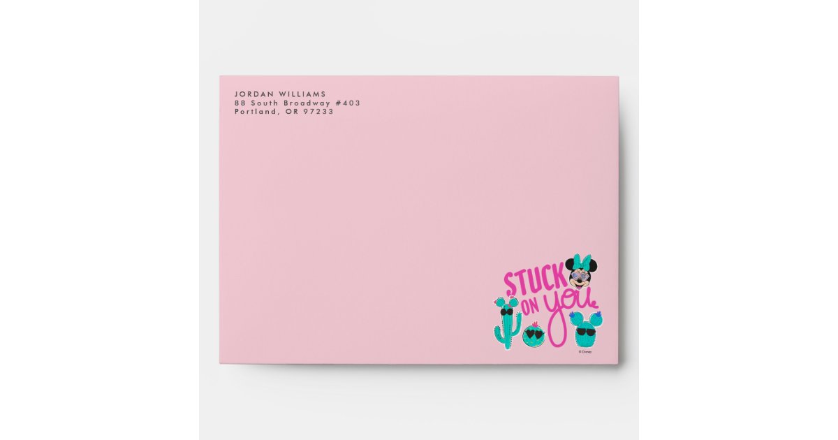 Minnie Mouse | Stuck on You Envelope | Zazzle