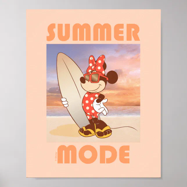 Minnie Mouse | Summer Mode Poster | Zazzle