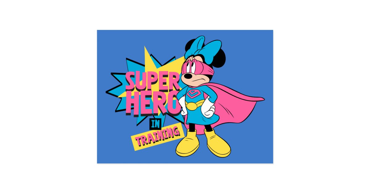 Minnie Mouse | Super Hero in Training Postcard | Zazzle.com
