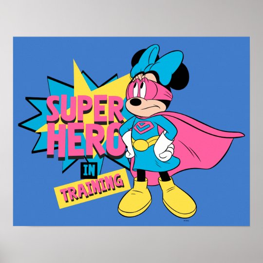 Minnie Mouse | Super Hero in Training Poster | Zazzle.com