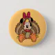 Minnie Mouse Thanksgiving Turkey Button | Zazzle