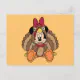 Minnie Mouse Thanksgiving Turkey Postcard | Zazzle