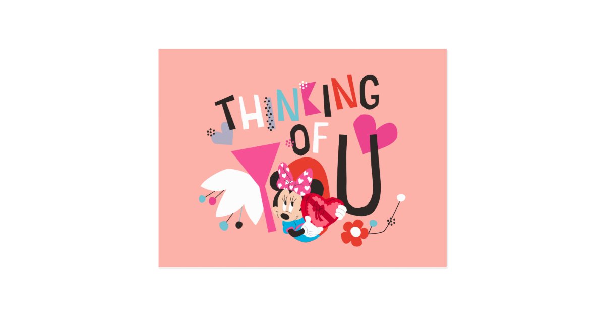 Minnie Mouse | Thinking of You Postcard | Zazzle.com