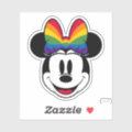 Minnie Mouse Wearing Rainbow Bow Sticker | Zazzle