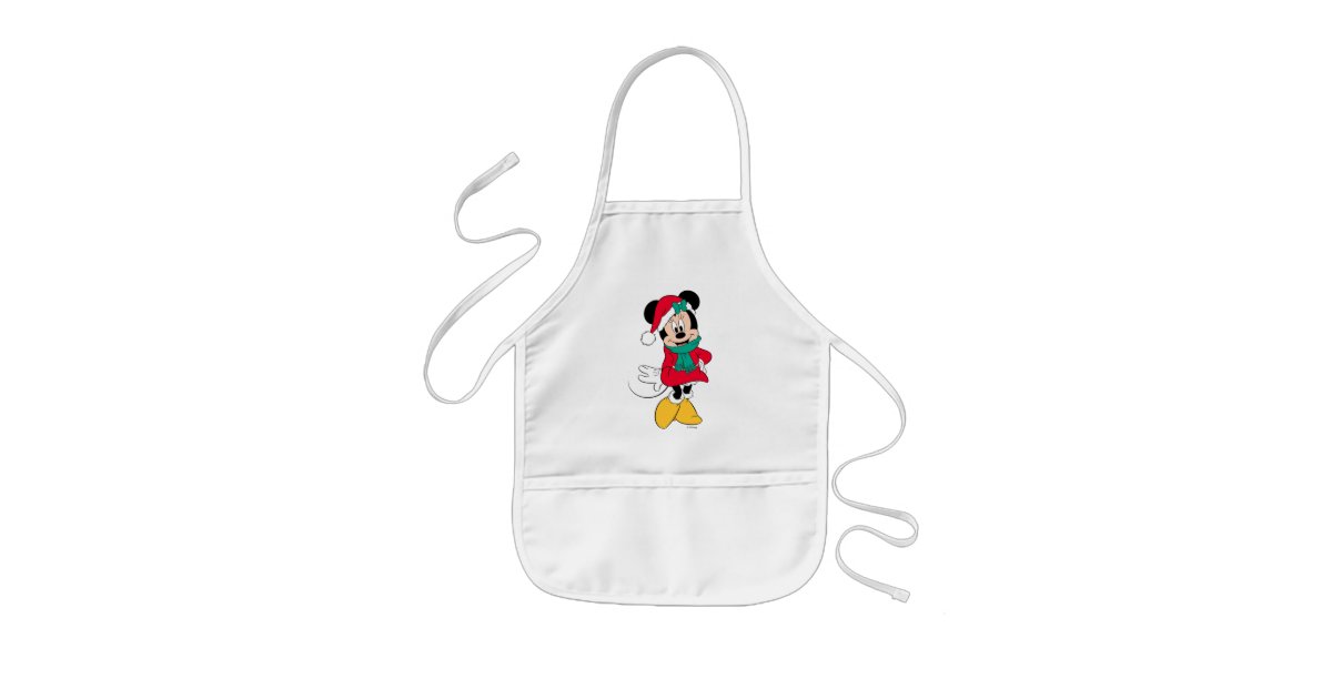 Minnie Mouse | Winter Outfit Kids' Apron | Zazzle