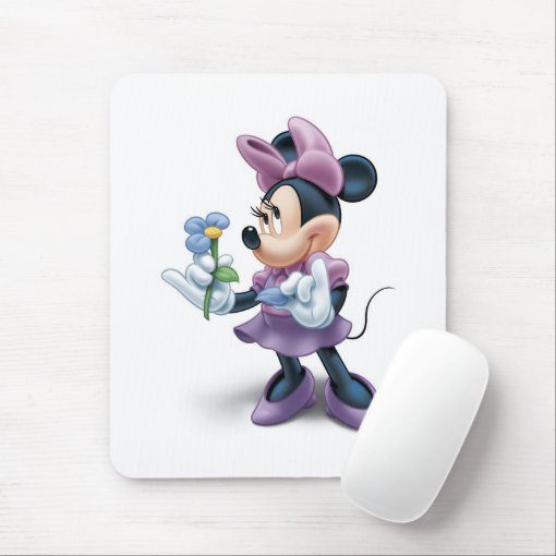 Minnie with flower mouse pad | Zazzle
