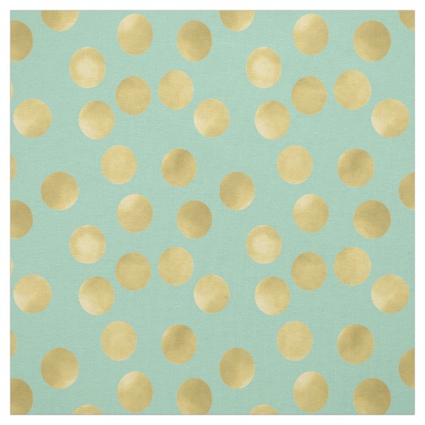 Gold Glitz Dots Fabric | Zazzle