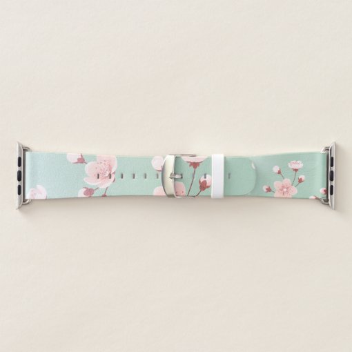 Mint,cherry blossom, spring flower,japanese,sakura apple watch band ...