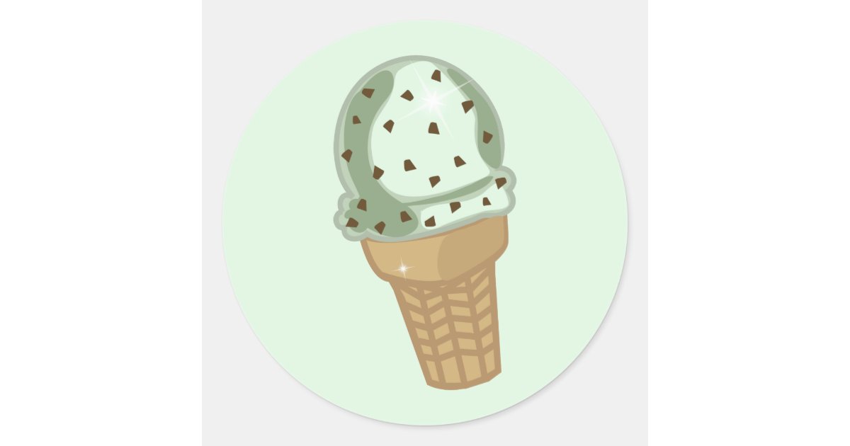Mint Chocolate Chip Classic Round Sticker | Zazzle