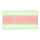 Mint Coral Pink Chevron Wedding Labels | Zazzle