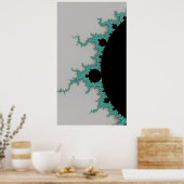 Mint Flares On a Distant Star Fractal Abstract Poster | Zazzle