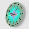 Mint Flower Wall Clock | Zazzle