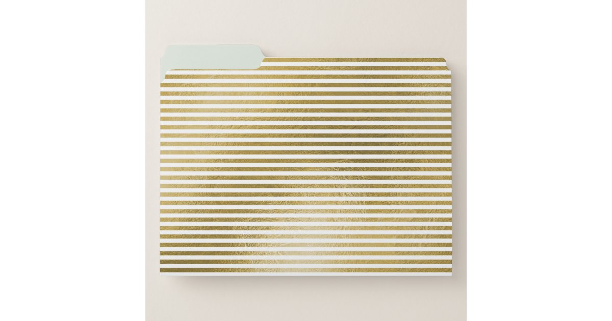Mint & Gold File Folders | Zazzle