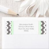 Mint Gray Chevrons Custom Return Address Labels | Zazzle