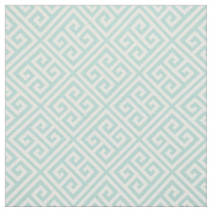 Dark Blue Greek Key Pattern Fabric | Zazzle