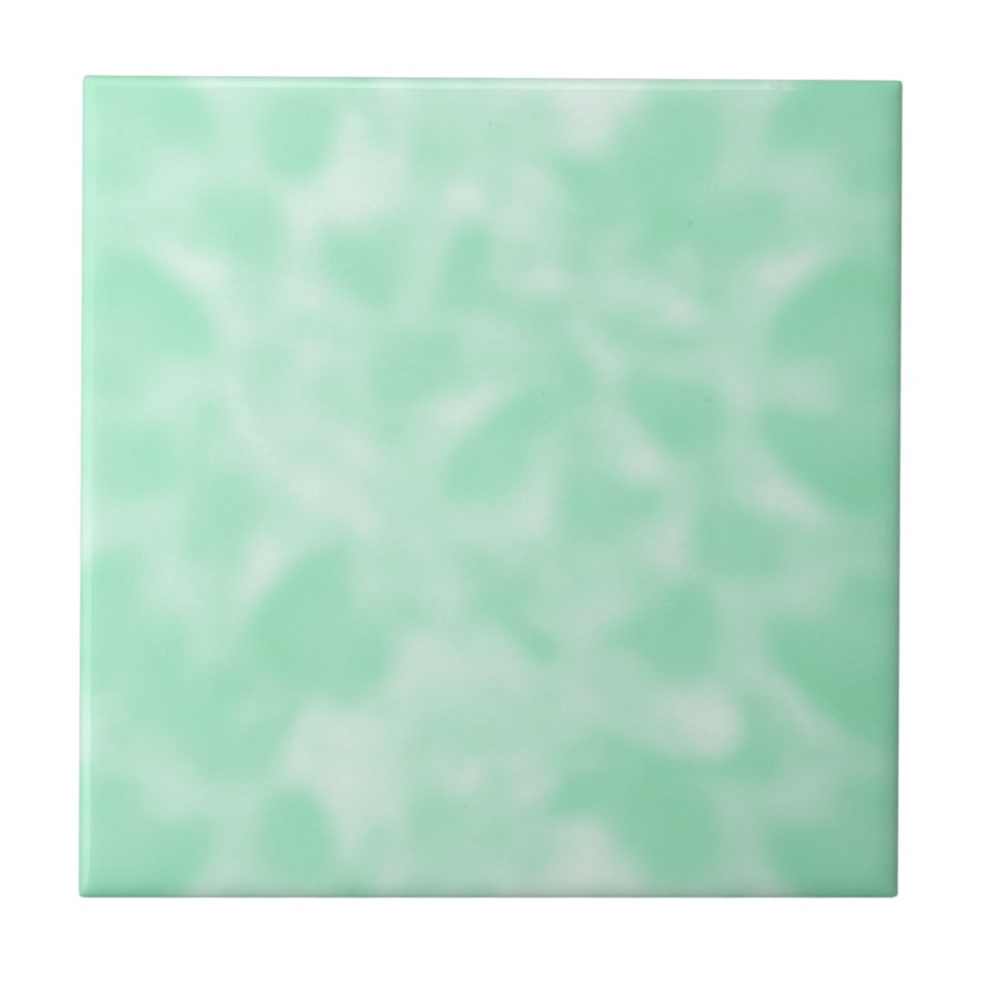 Mint Green and White Mottled Tile | Zazzle