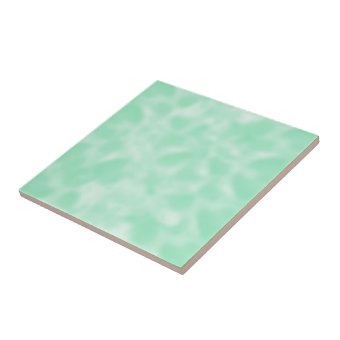 Mint Green and White Mottled Tile | Zazzle