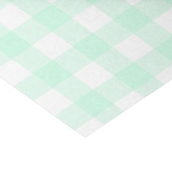 Mint Green Buffalo Check Pattern Tissue Paper | Zazzle