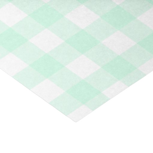 Mint Green Buffalo Check Pattern Tissue Paper | Zazzle