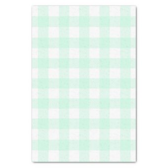 Mint Green Buffalo Check Pattern Tissue Paper | Zazzle