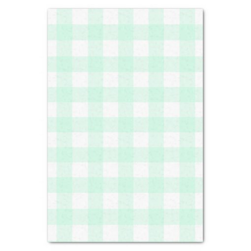 Mint Green Buffalo Check Pattern Tissue Paper | Zazzle