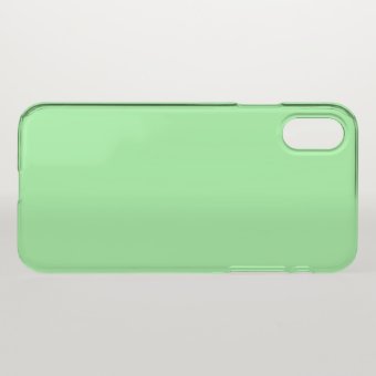 Mint Green Clear iPhone X Case | Zazzle