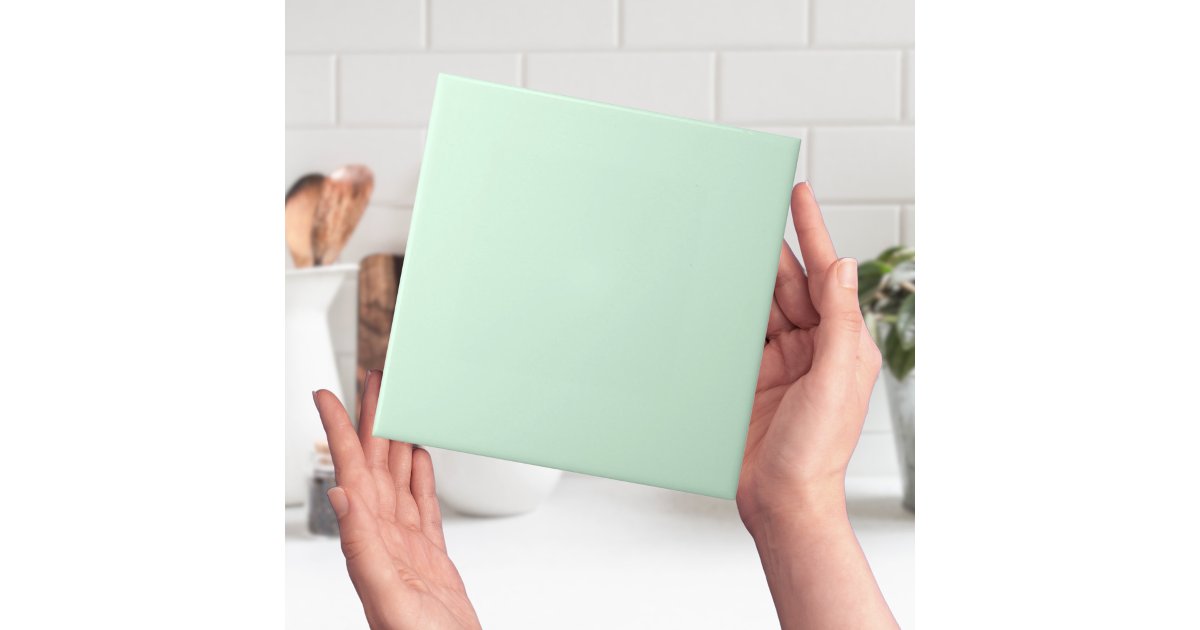 Mint Green Color Tile | Zazzle