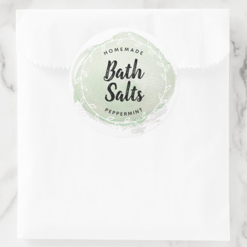 Mint Green Essential Oil Craft Sticker Label | Zazzle