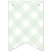 Mint Green Gingham Birthday Bunting Flag Banner | Zazzle