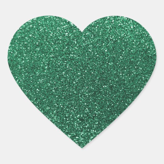 Mint green glitter heart sticker | Zazzle.com