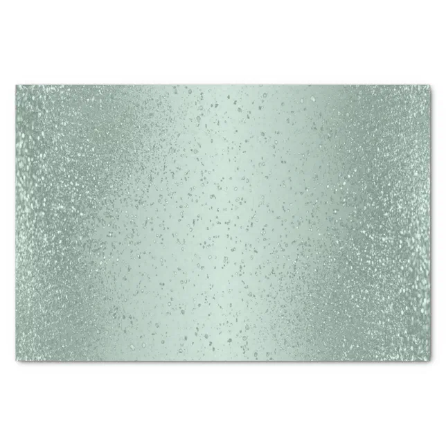 Mint Green Glitter on Gradient Background Tissue Paper | Zazzle