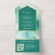 Mint Green Gold Abstract Fluid Ink QR Code Wedding All In One ...