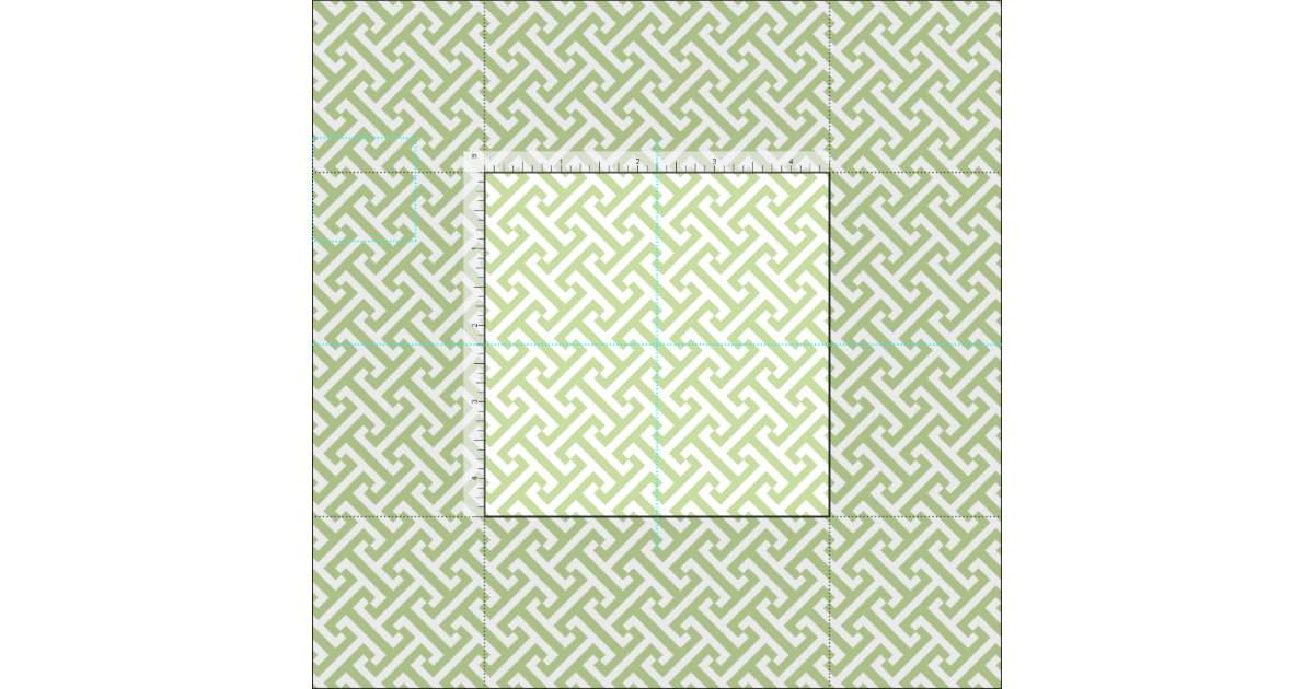 Mint Green Greek Key Pattern Fabric | Zazzle