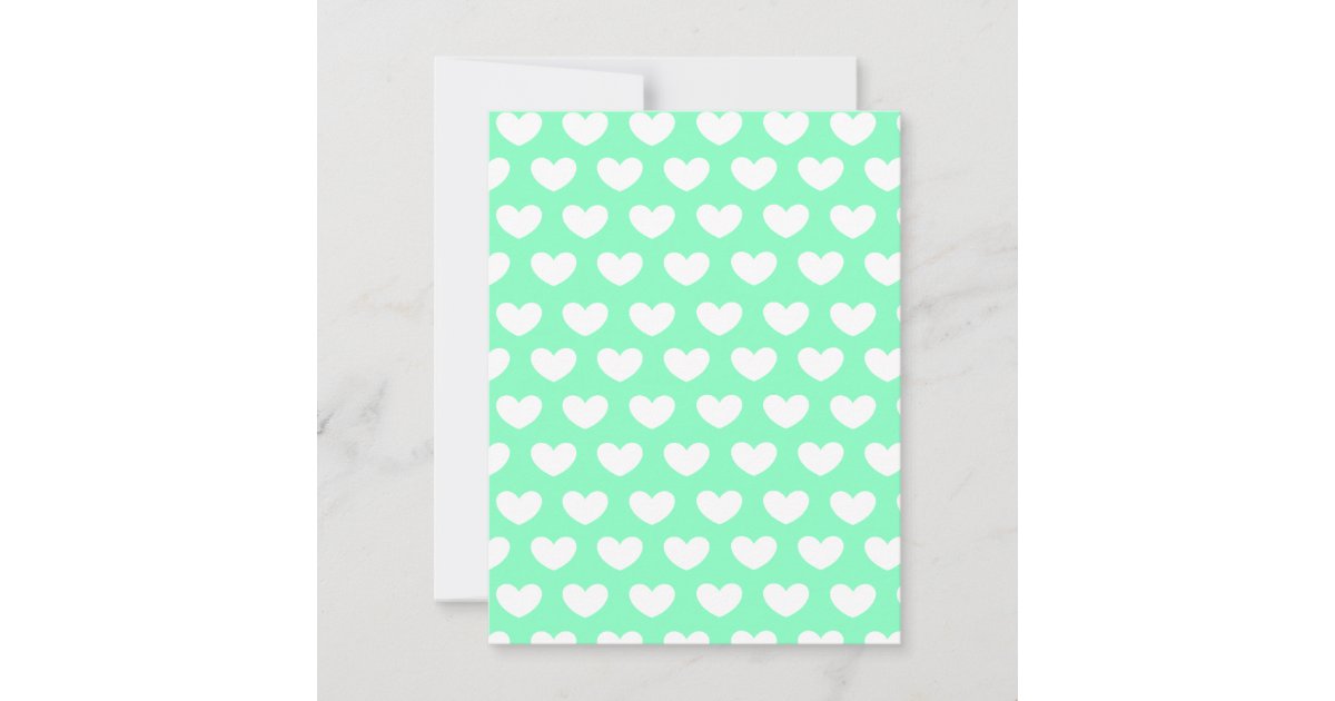 Mint Green Hearts | Zazzle