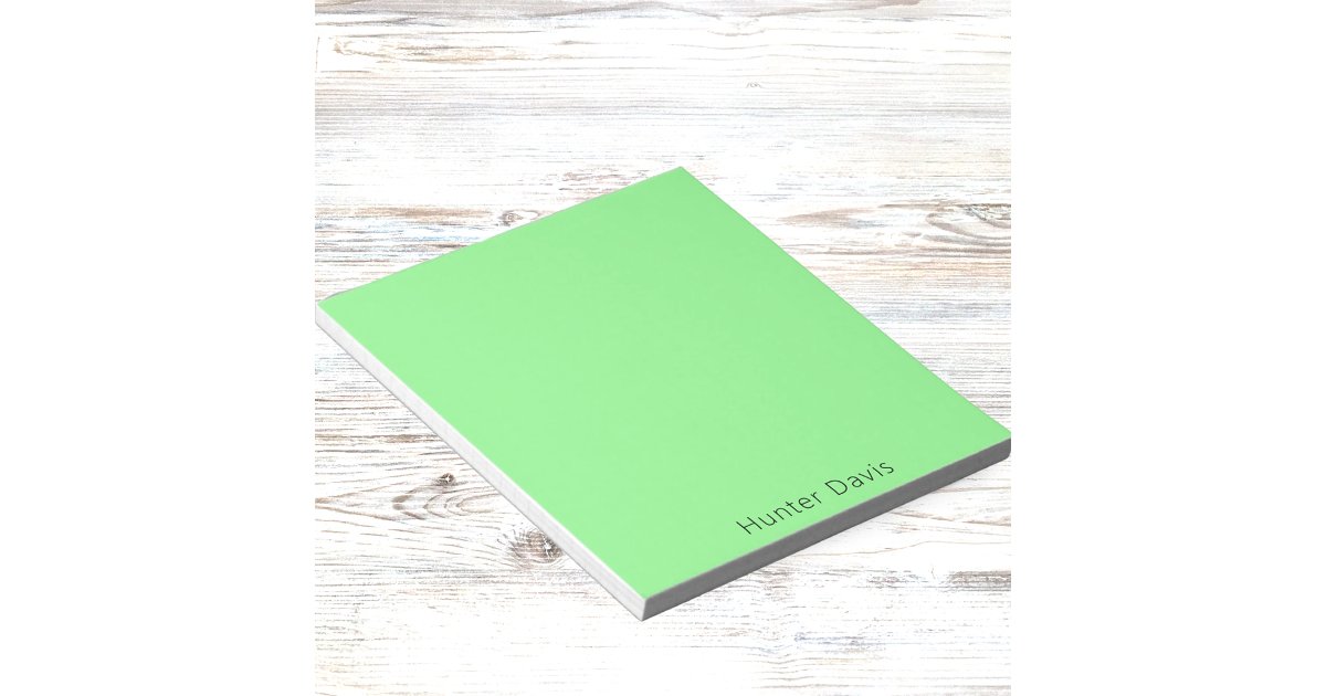 Mint green name notepad | Zazzle