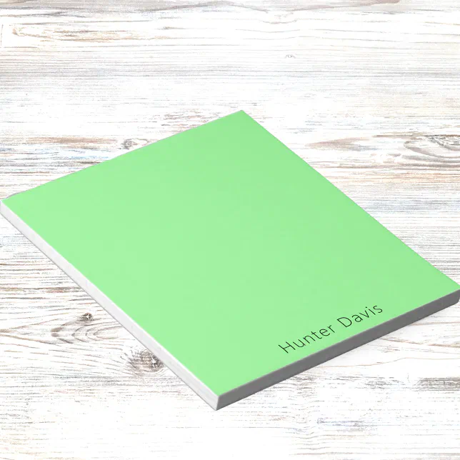 Mint green name notepad | Zazzle