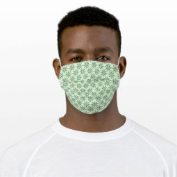 Mint green Ornamental pattern face mask | Zazzle