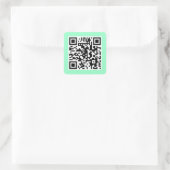 Mint Green QR CODE Sticker | Zazzle