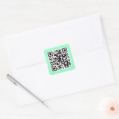 Mint Green QR CODE Sticker | Zazzle