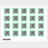 Mint Green QR CODE Sticker | Zazzle