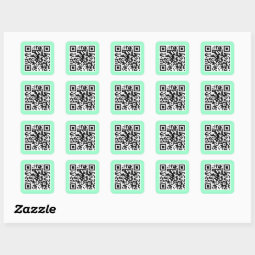 Mint Green QR CODE Sticker | Zazzle