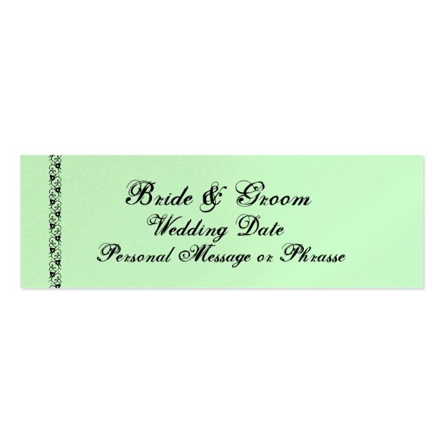 MINT GREEN Reminder Insert - WEDDING Invitation Business Card Template