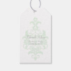 Classy Mint Green Floral Bridal Shower Thank You Gift Tags | Zazzle.com