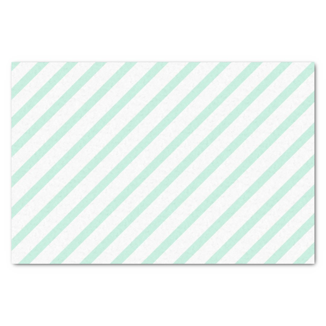 Mint Green Tissue Paper with Stripes | Zazzle