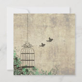 Mint Green Vintage Bird Cage Wedding Invitation | Zazzle