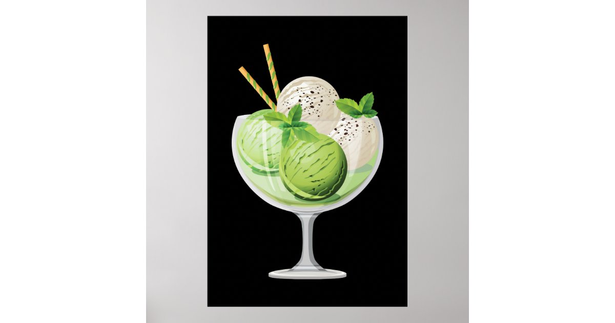 Mint Ice Cream Poster | Zazzle