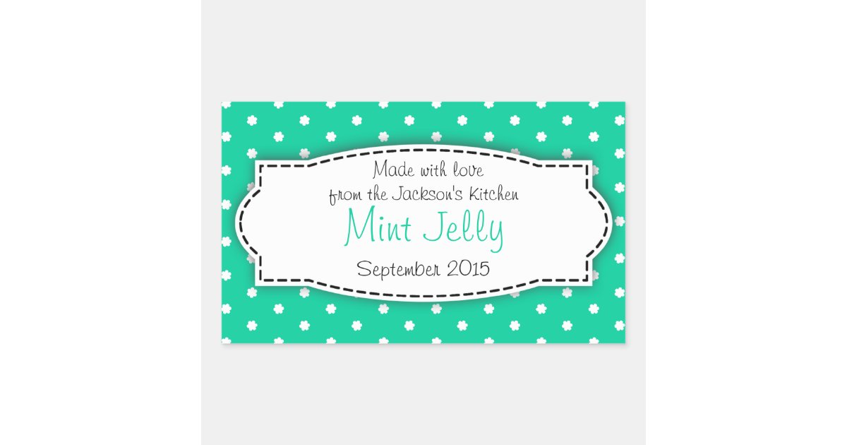 Mint Jelly food label sticker | Zazzle